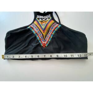 Pilyq | Swim | Pilyq Barcelona Black Inca Embroidered Gypsy Halter ...